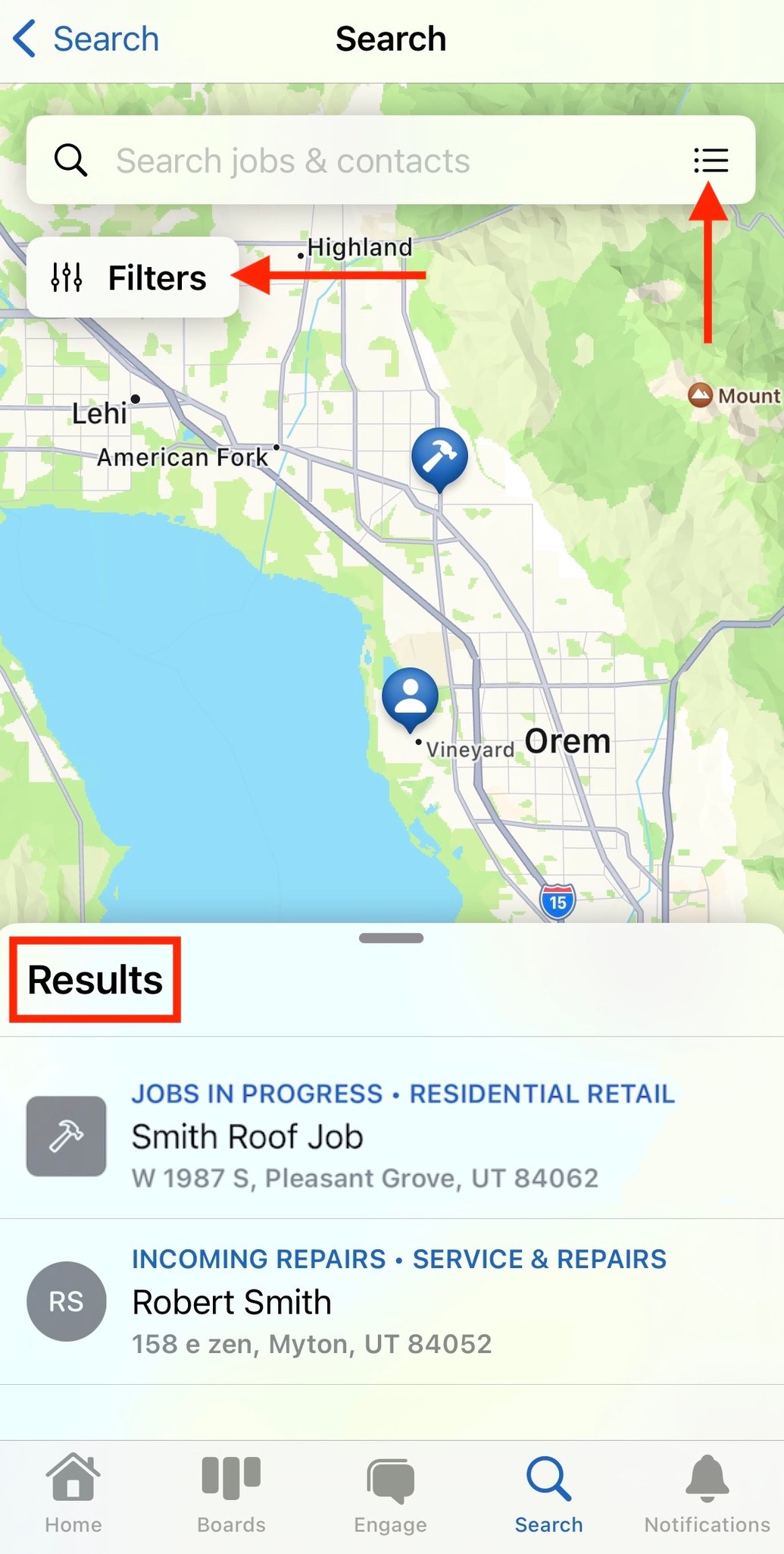 How Do I Use the Map View in the Mobile App?