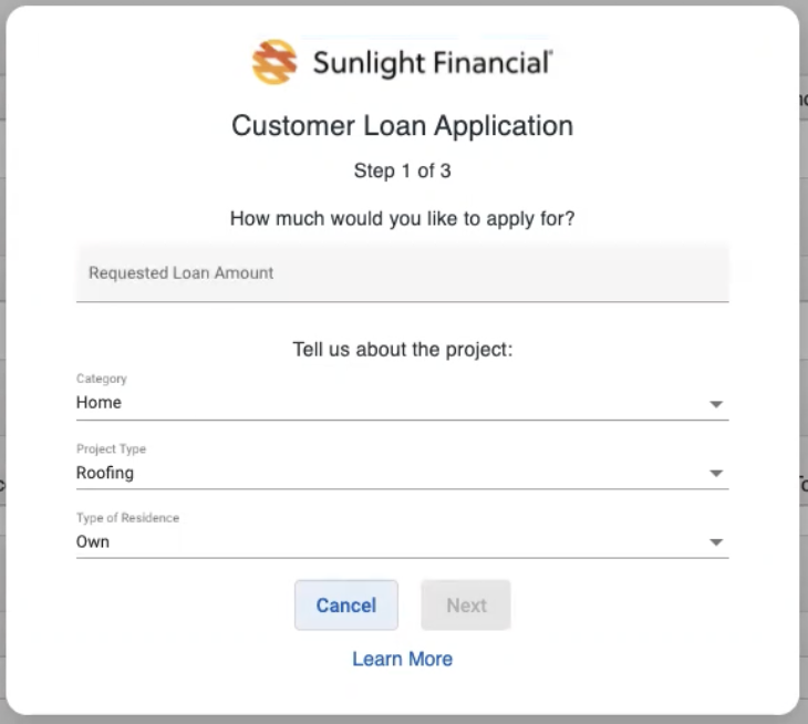 How Do I Request Financing Through Sunlight Financial?