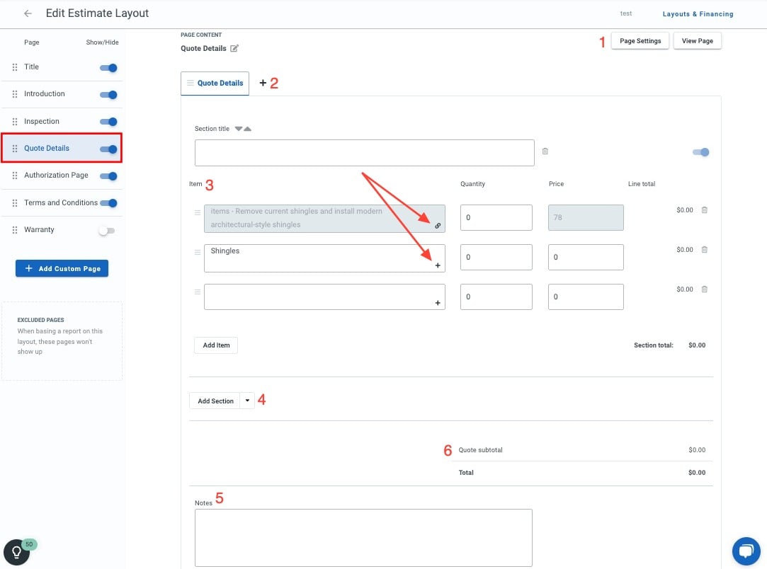 How to Create or Edit Estimate Layouts (New Sales Experience)