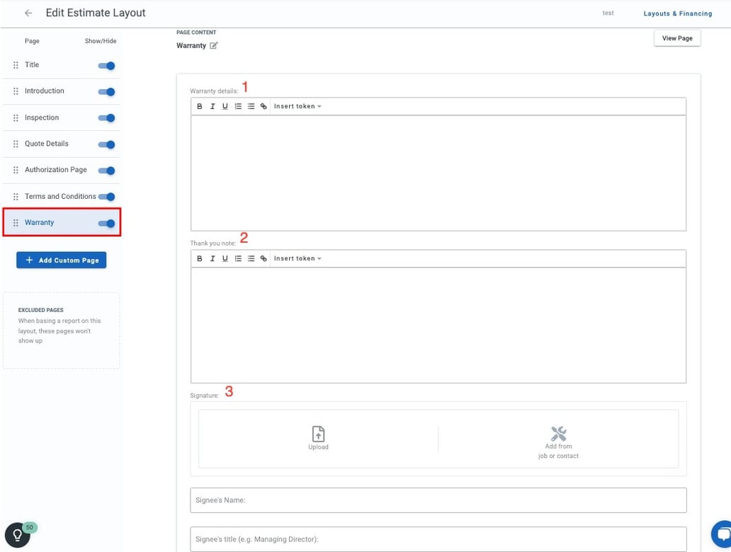 How to Create or Edit Estimate Layouts (New Sales Experience)