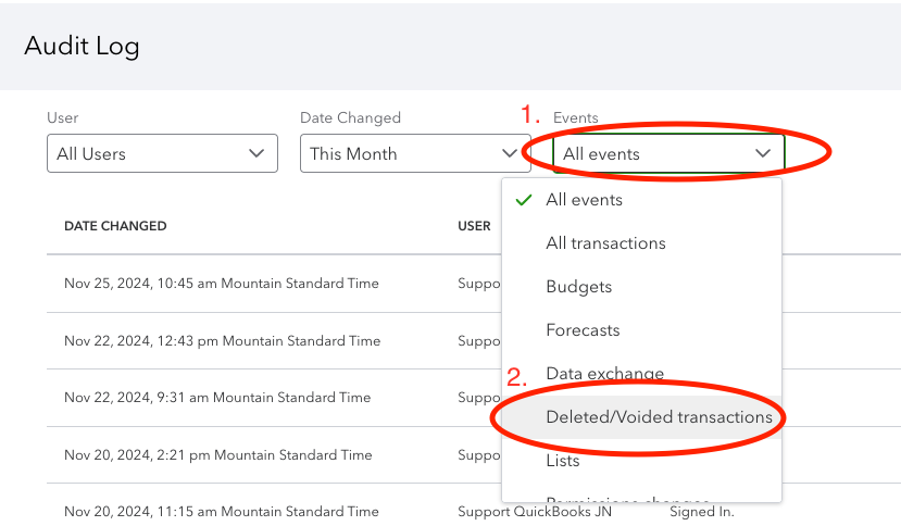 How Do I View the Deleted Transaction History in QuickBooks?