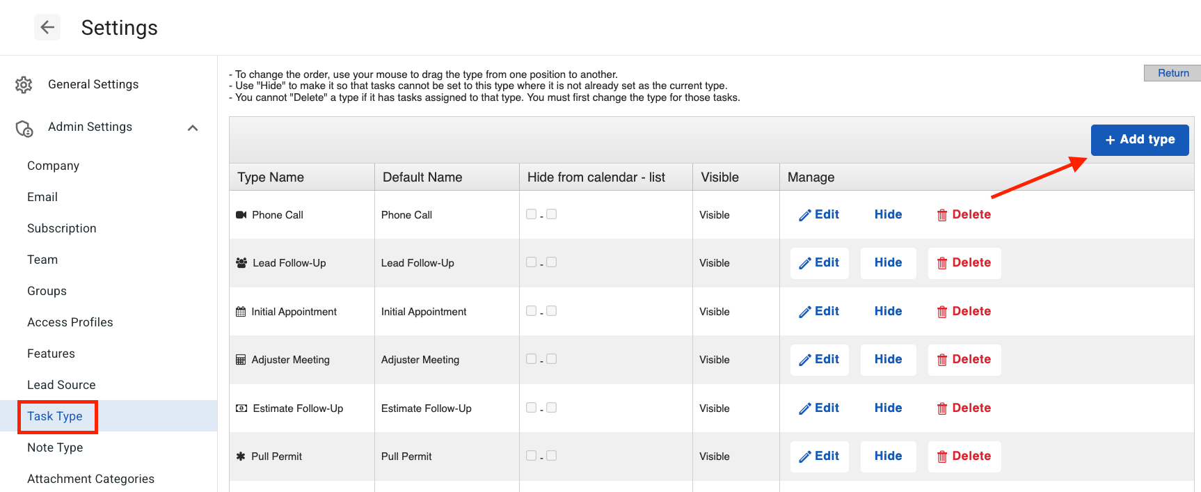 Can I Customize Task Types?