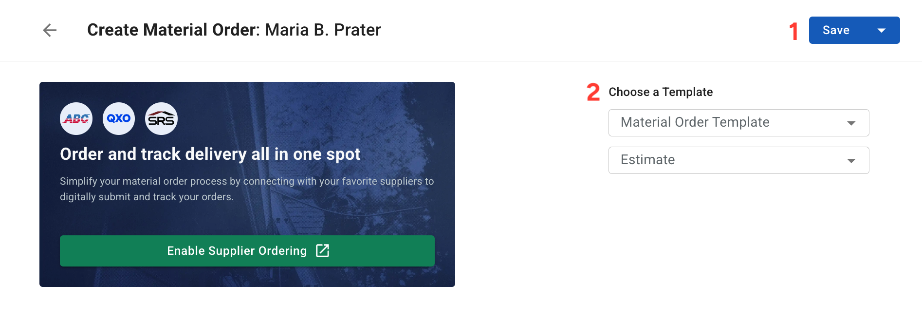How Do I Create a Material Order?
