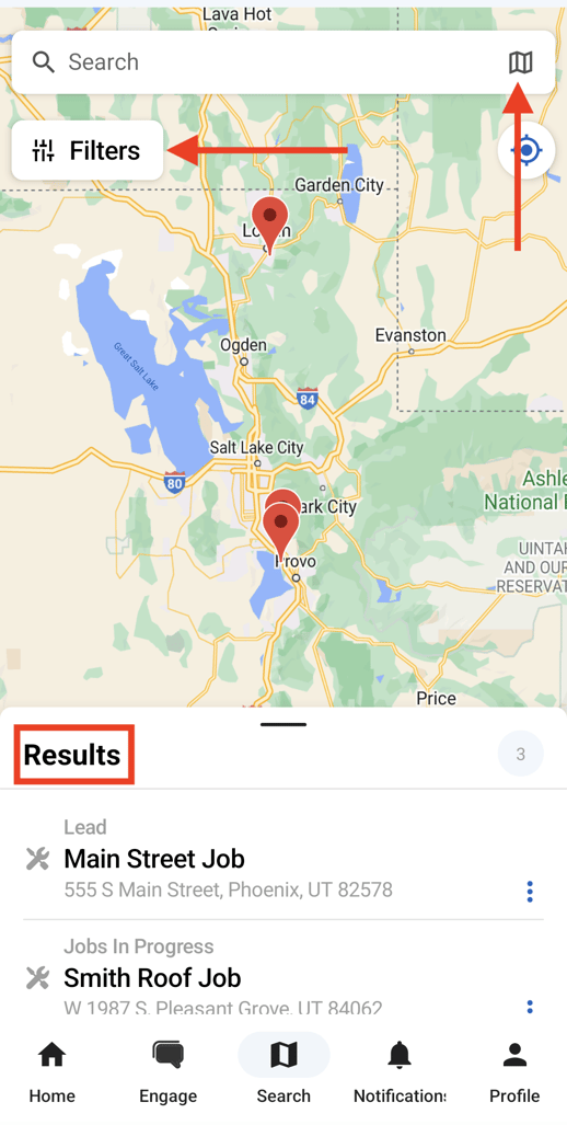 How Do I Use the Map View in the Mobile App?
