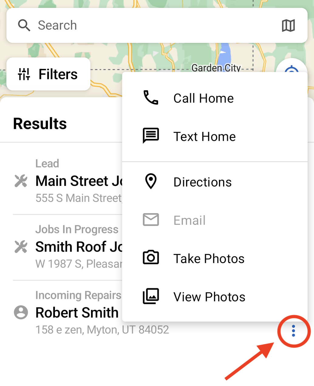 How Do I Use the Map View in the Mobile App?