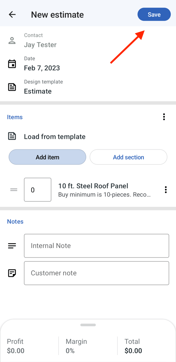 How Do I Create Smart Estimates on the Mobile App?