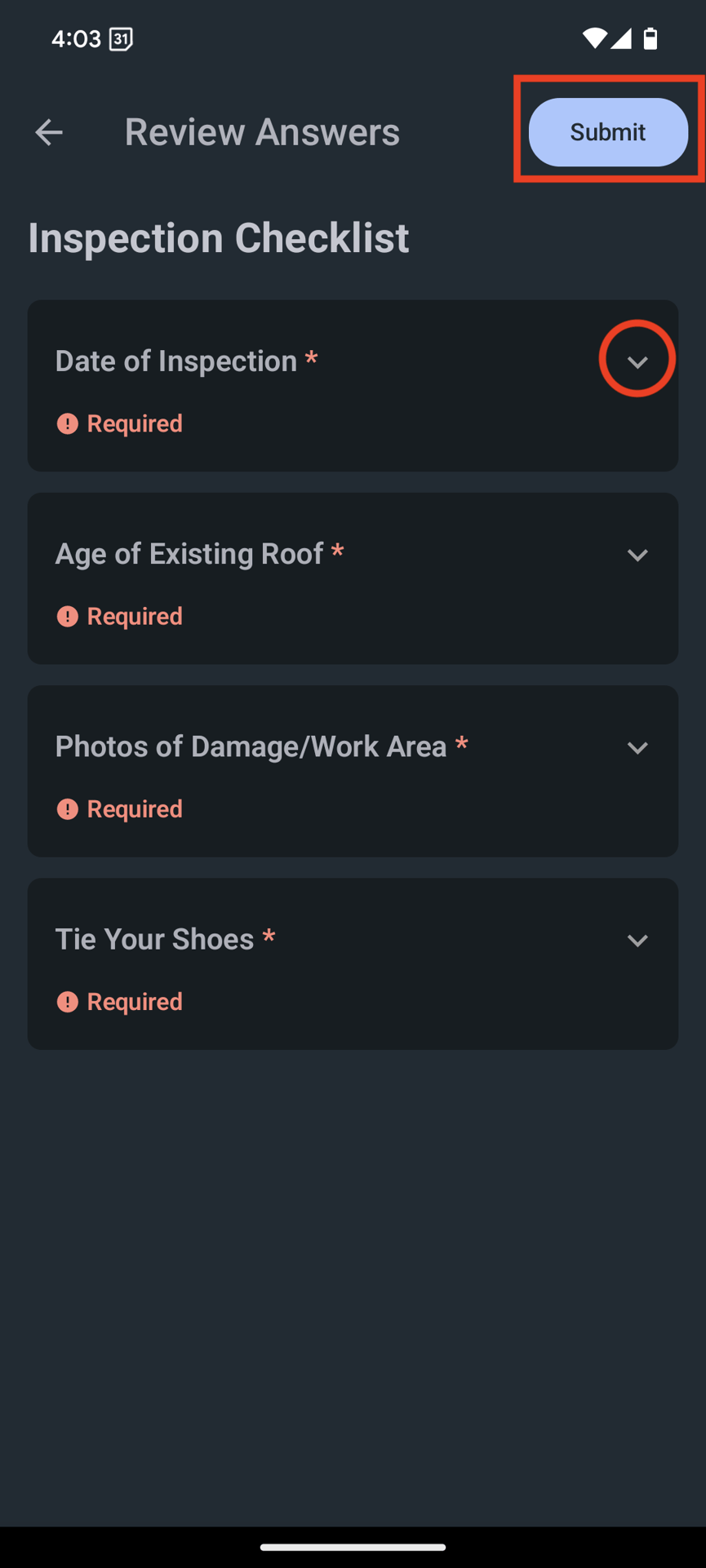 How Do I Complete a Form in the Mobile App?