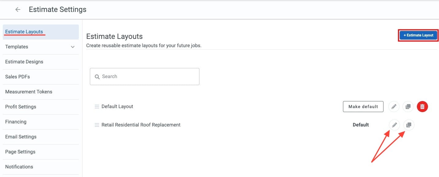 How to Create or Edit Estimate Layouts (New Sales Experience)