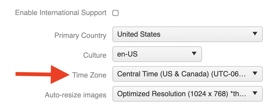 What is the difference between the Time Zone listed in General Settings ...