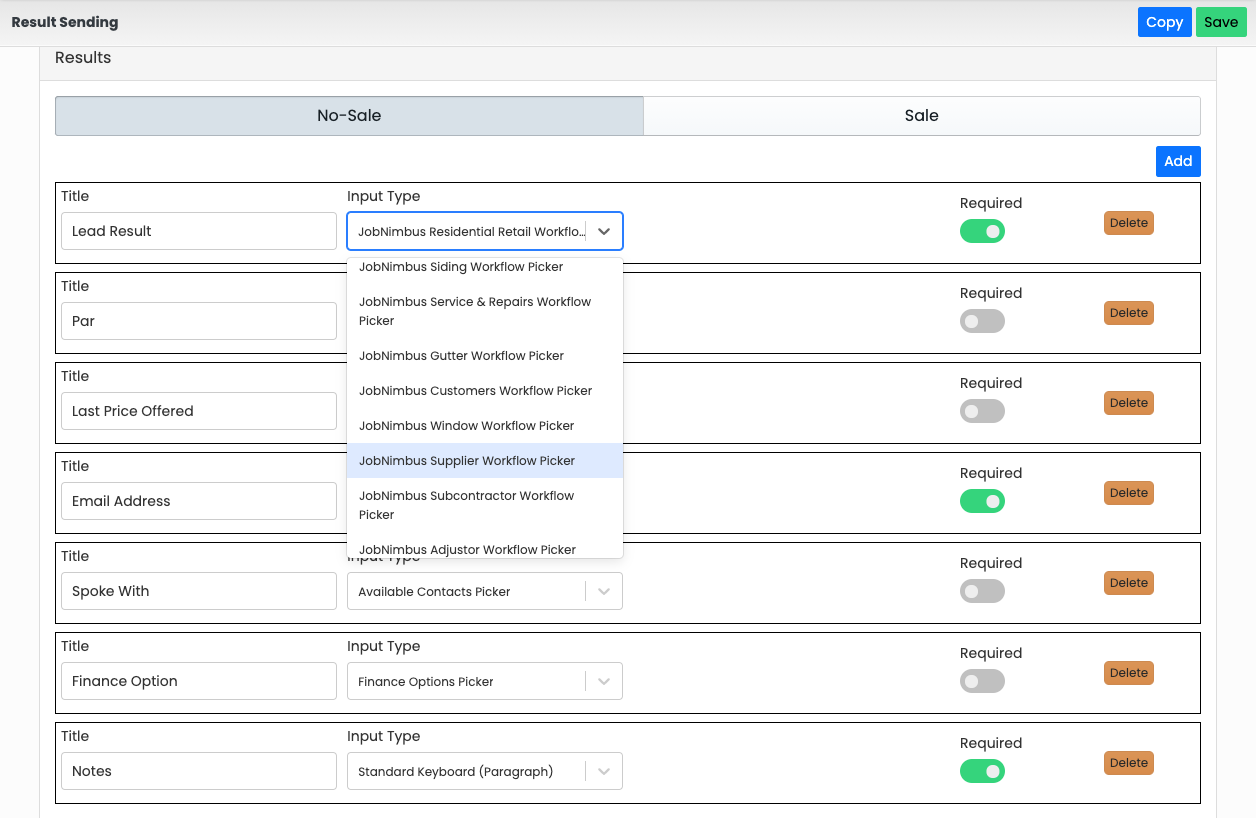 How do I configure the JobNimbus integration with Leap?