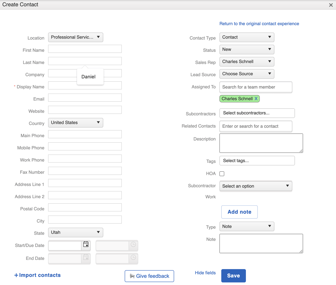 Working With Jobs & Contacts