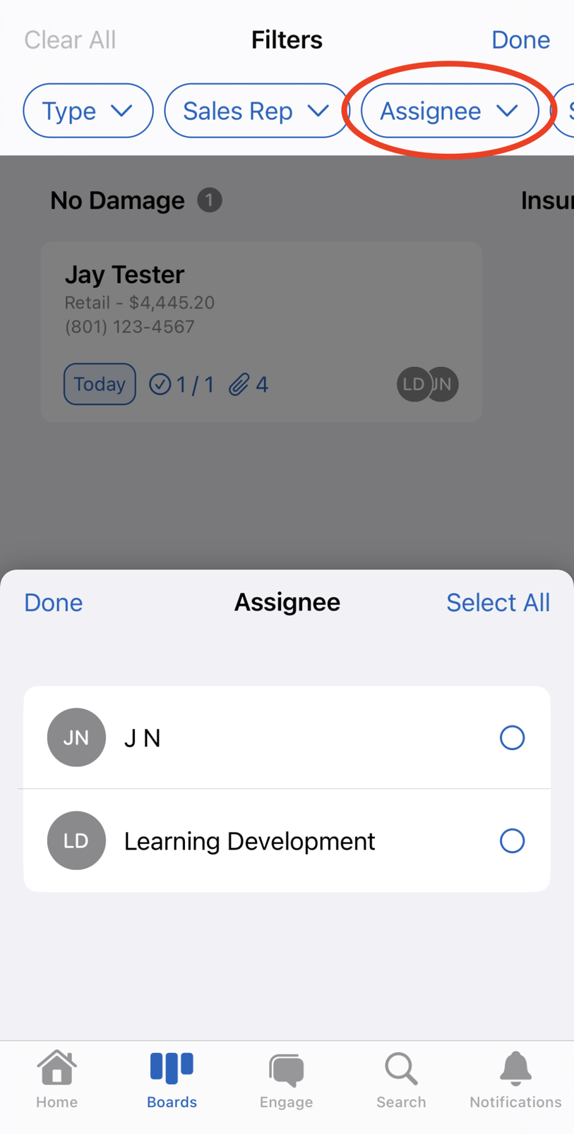 How Do I Use Board Filters on the Mobile App?