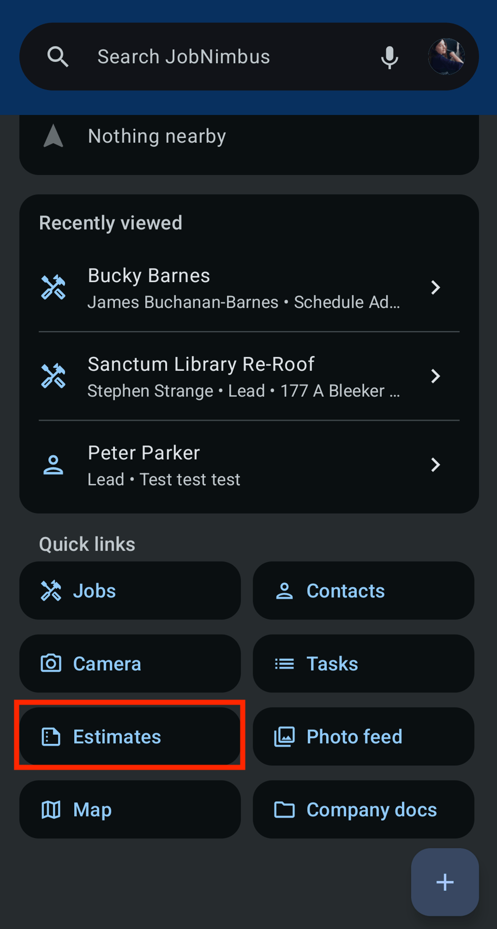 How Do I View an Estimate on the Mobile App?