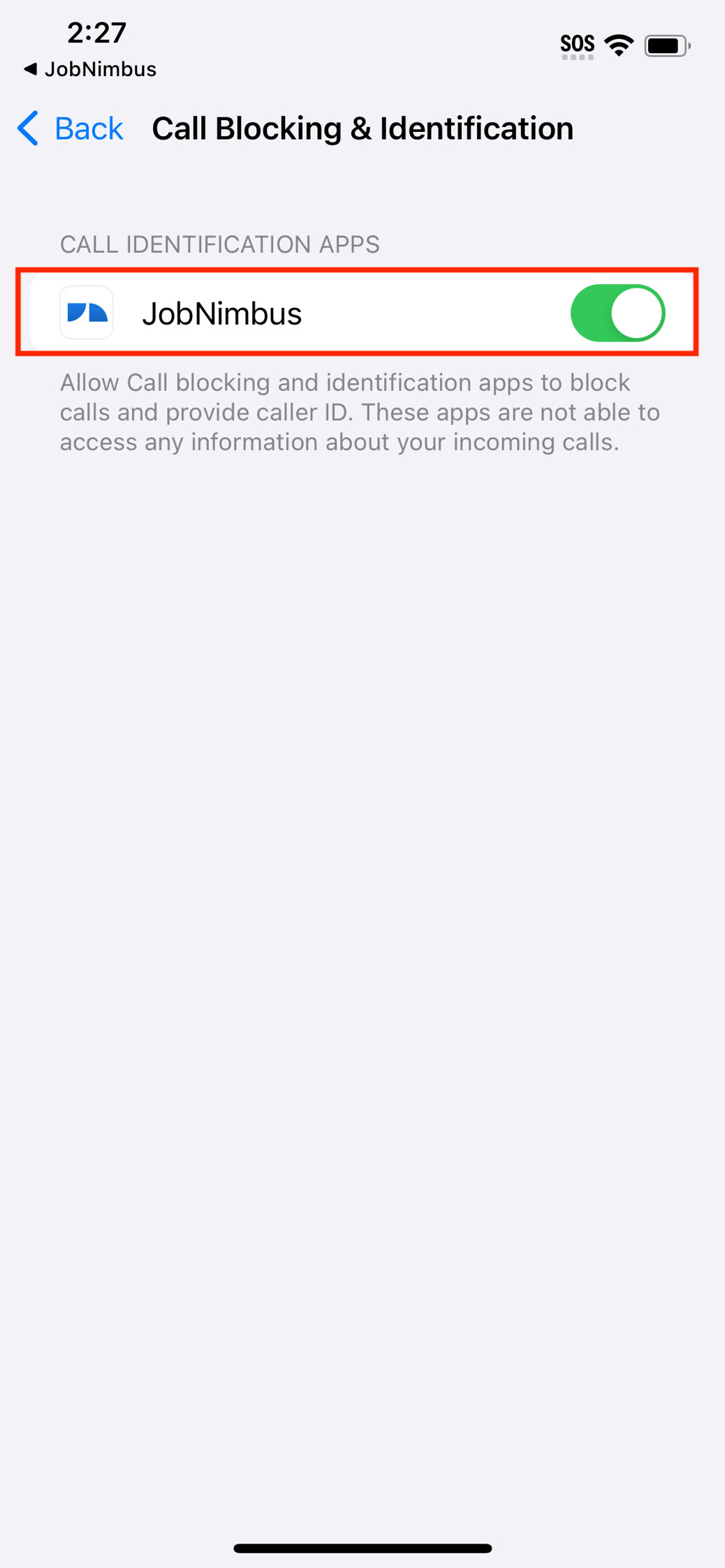 How Do I Enable Caller ID for JobNimbus on the Mobile App?
