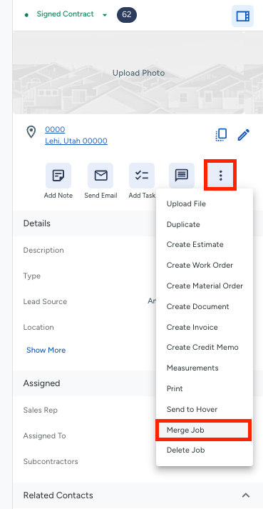 How Do I Merge Jobs or Contacts?