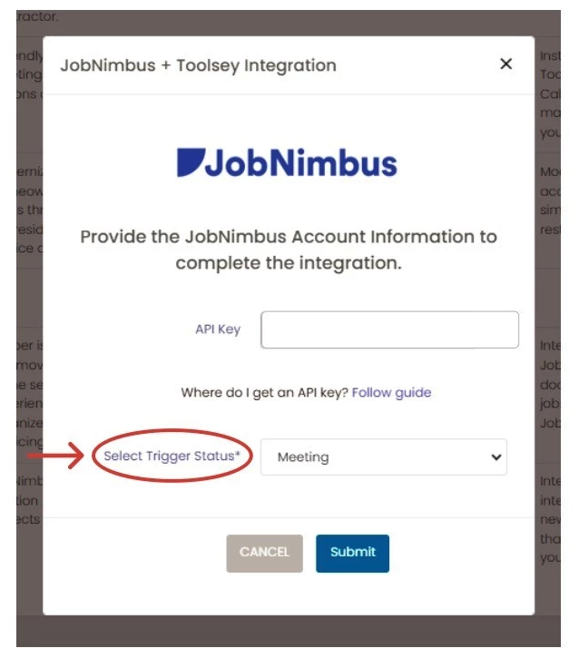 How Do I Enable the JobNimbus Integration With Toolsey?
